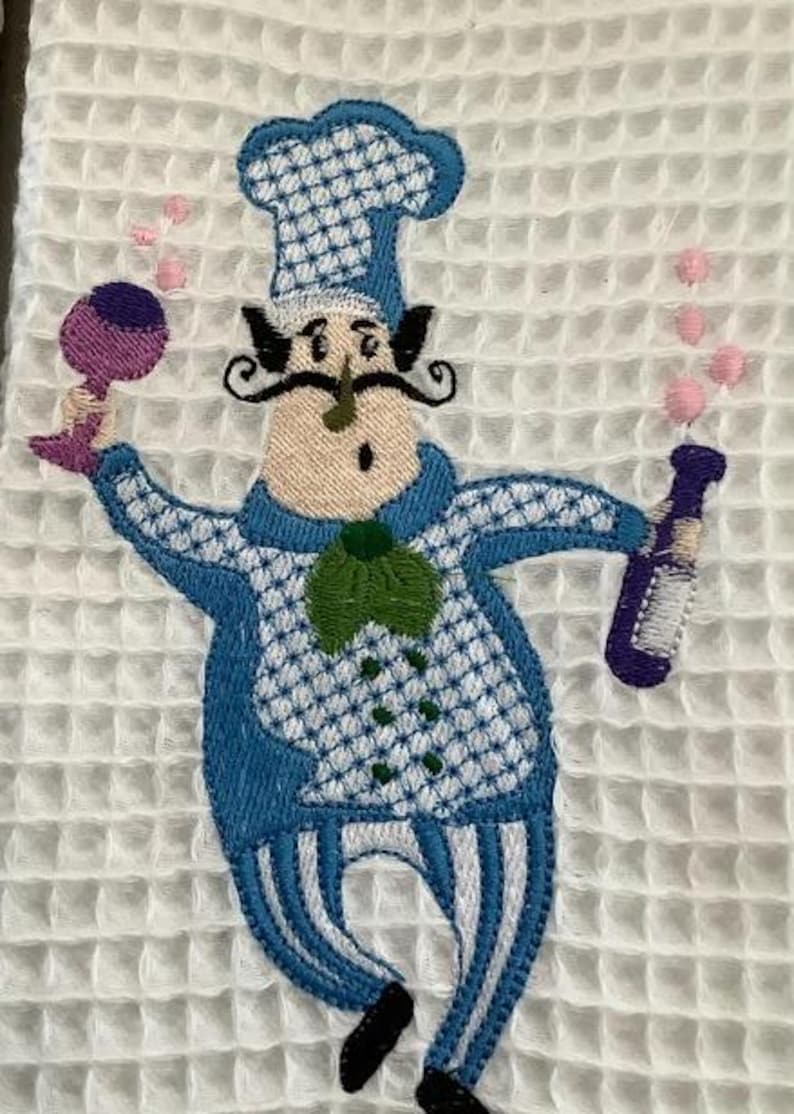 French Chefs III "machine Embroidery Designs" (set of Five Hoop: 5x7 ...