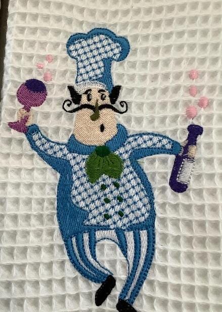 French Chefs III "machine Embroidery Designs" (set of Five Hoop: 5x7 ...