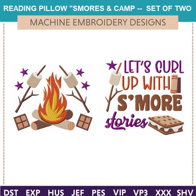 Reading Pillow Embroidery Designs - Etsy