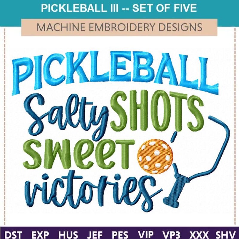 Pickleball Embroidery Designs - Etsy