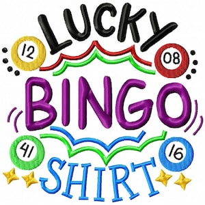 Bingo Sayings -- Machine Embroidery Designs: Set of Six (4x4, 5x7 ...