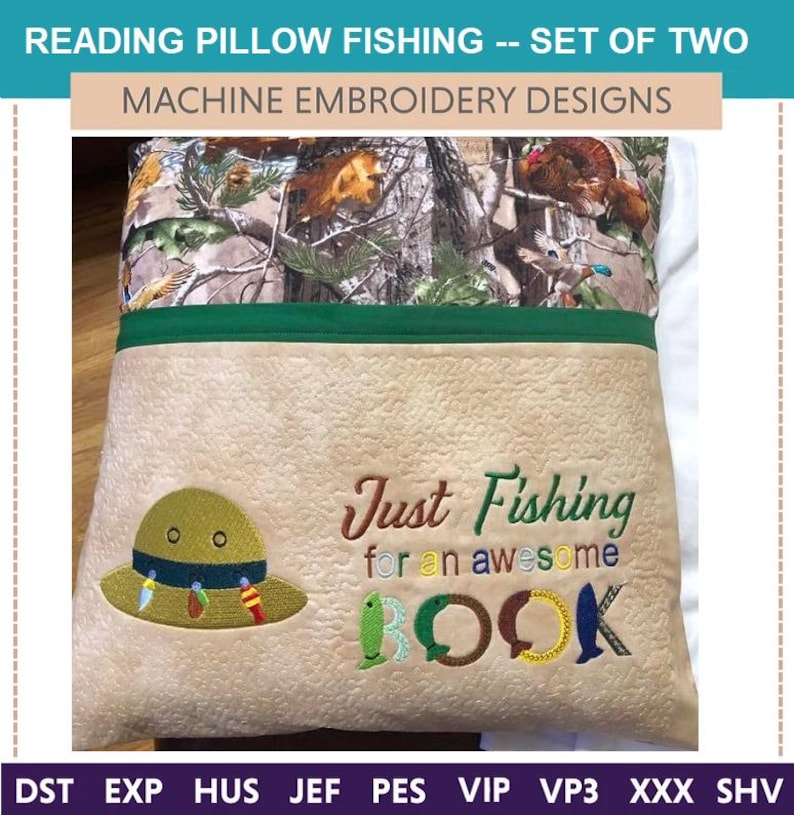 Fishing Reading Pillow -- Machine Embroidery Designs (set of Two) Free ...