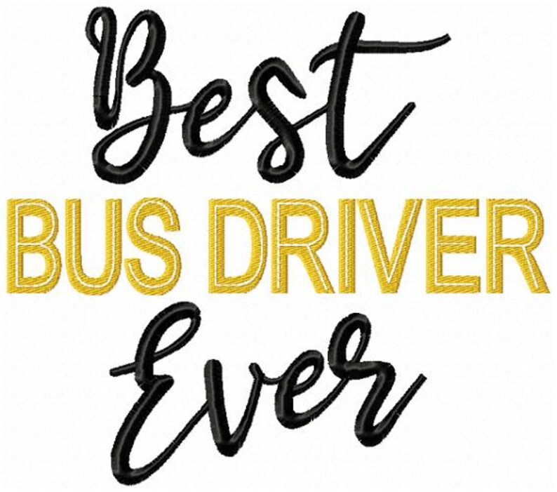 School Bus Driver Machine Embroidery Designs: Set of Five (digital ...