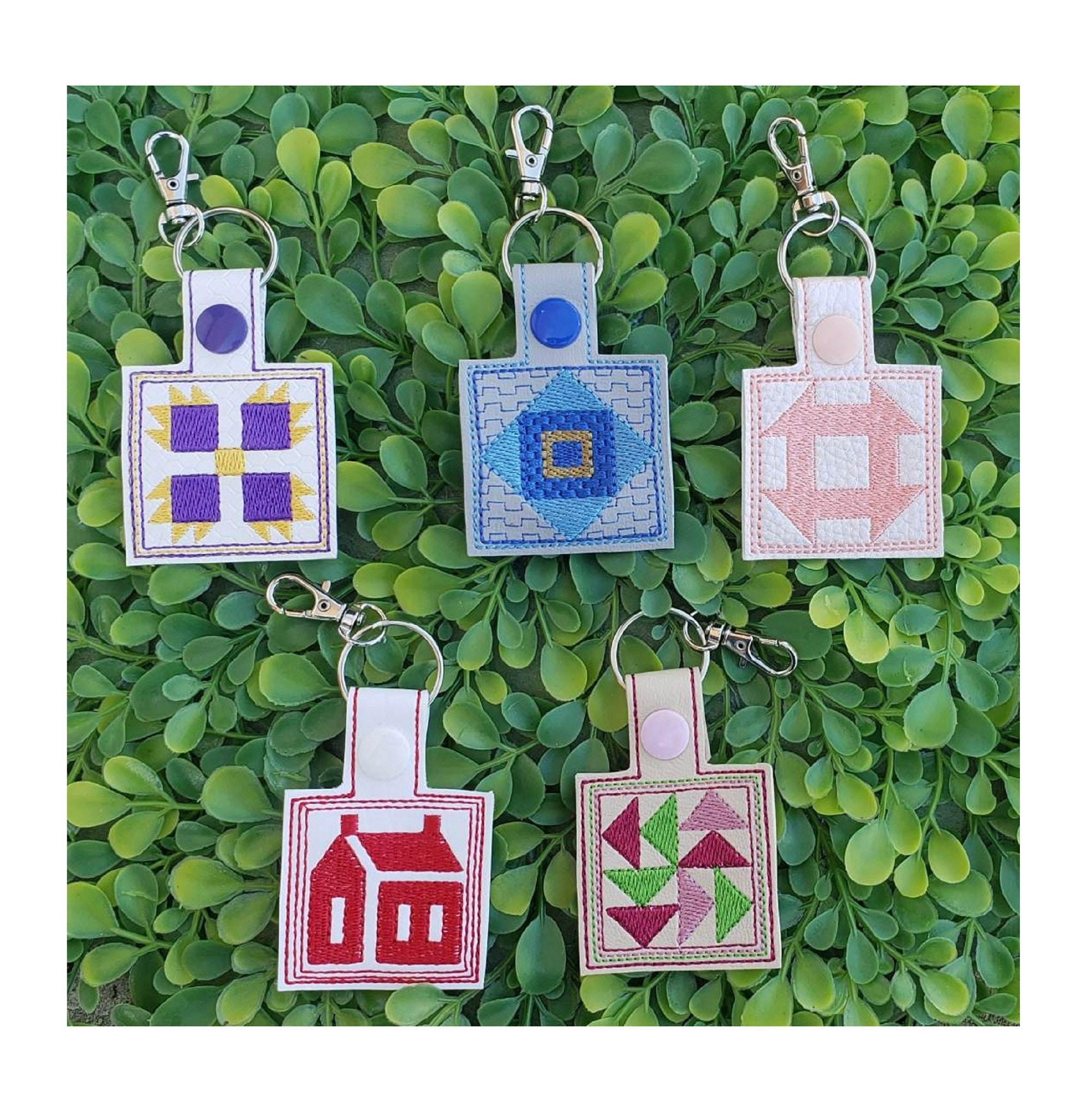 Quilt Blocks Key Fobs I machine Embroidery Design - Etsy