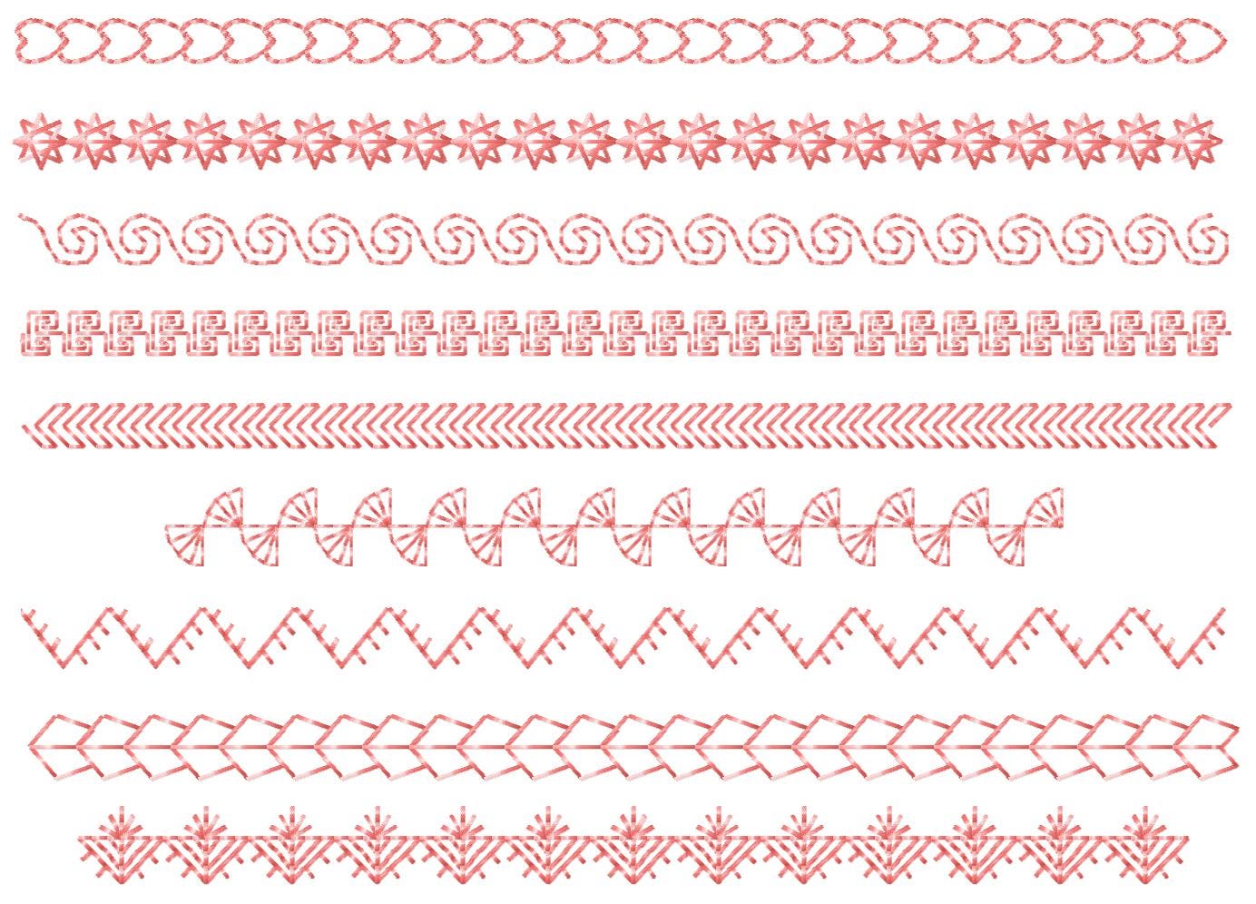 Simple Borders II Machine Embroidery Designs: Set of 9 (5x7 Hoop) - Etsy