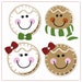 Gingerbread Faces "machine Embroidery Designs" (set of Eight) Santa ...