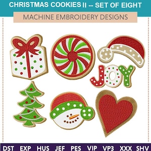 Christmas Cookies II -- Machine Embroidery Designs (set of 7) Vintage ...