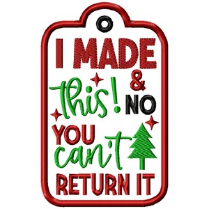 Funny Holiday Gift Tags I "machine Embroidery Designs" (set of Six ...