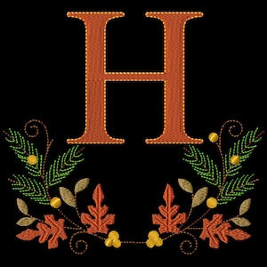 Alphabet Fall Foliage "machine Embroidery Designs" (set of 26 Letters ...