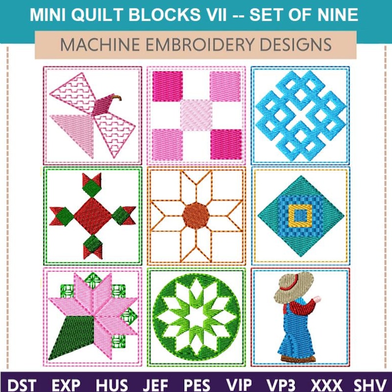 Pes Format Quilt Block - Etsy