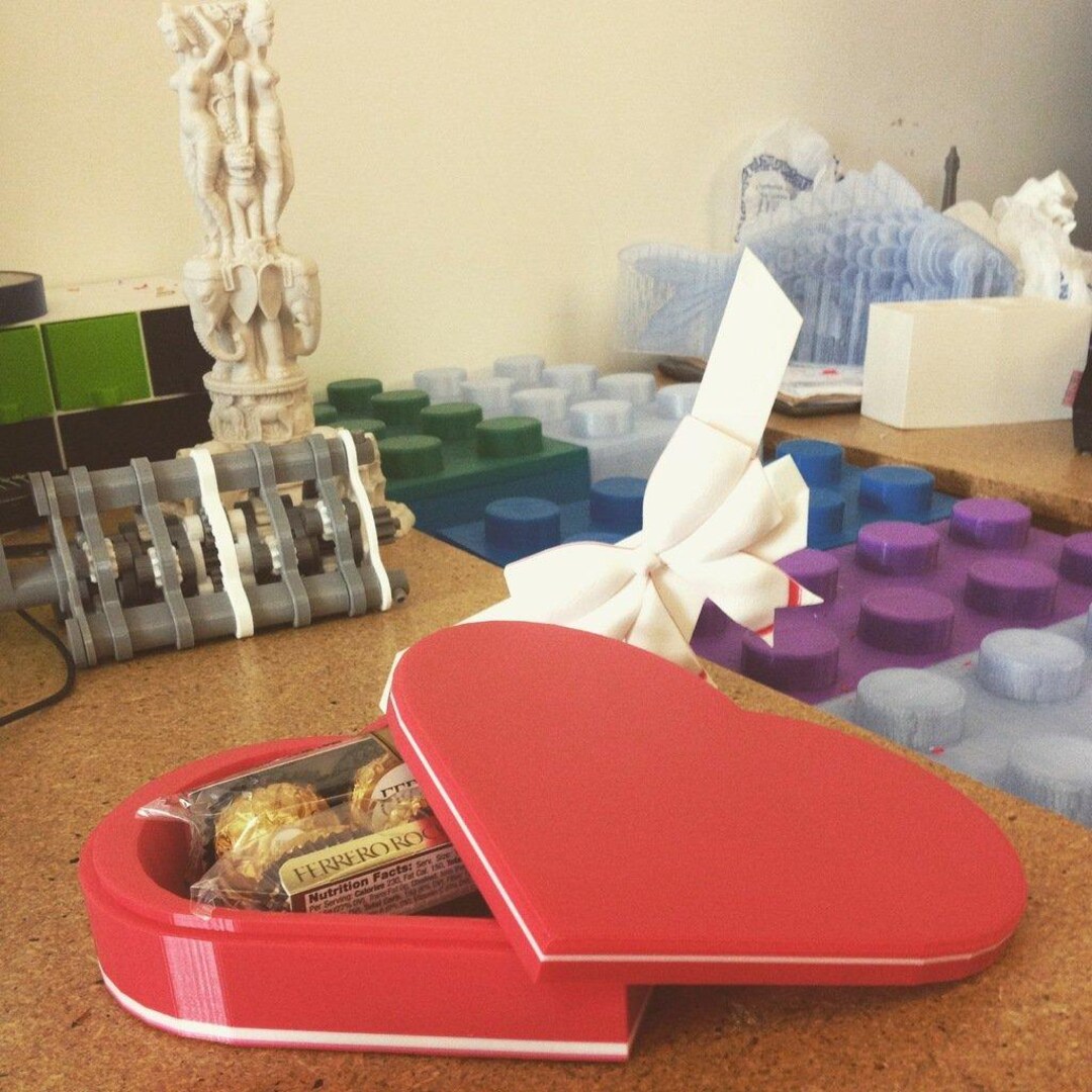 Valentine's Day Chocolate Heart Box - Etsy