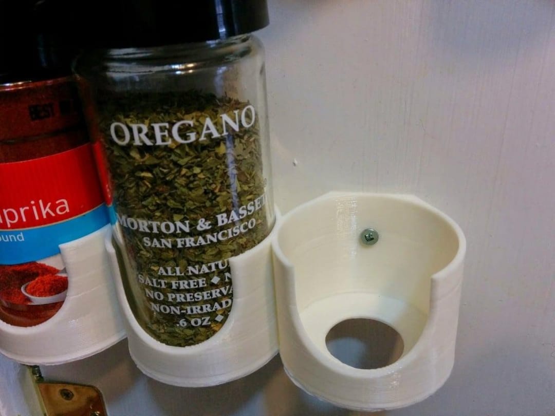 3D Printed Wall/door-mountable Spice Rack (fits 3 Spice Containers) - Etsy