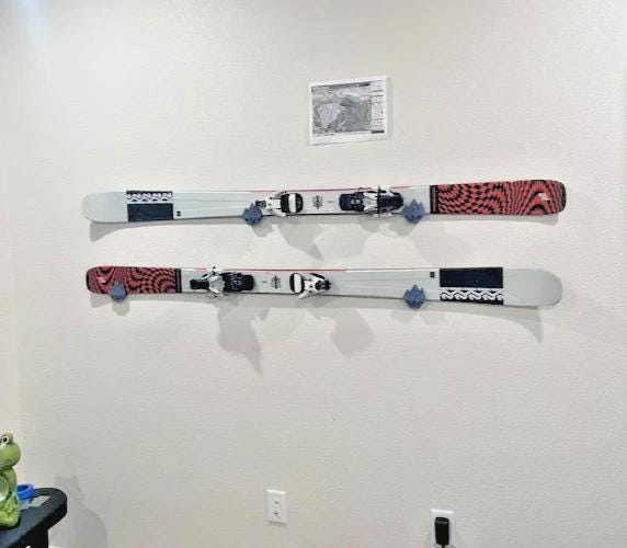 Wall Mount for Skis Display & Storage With Hooks, 4 Pack Set - Etsy