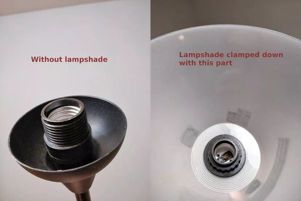 E26/E27 Light Socket Rings Lamp Shade Holder Adapter Ring Replacement ...