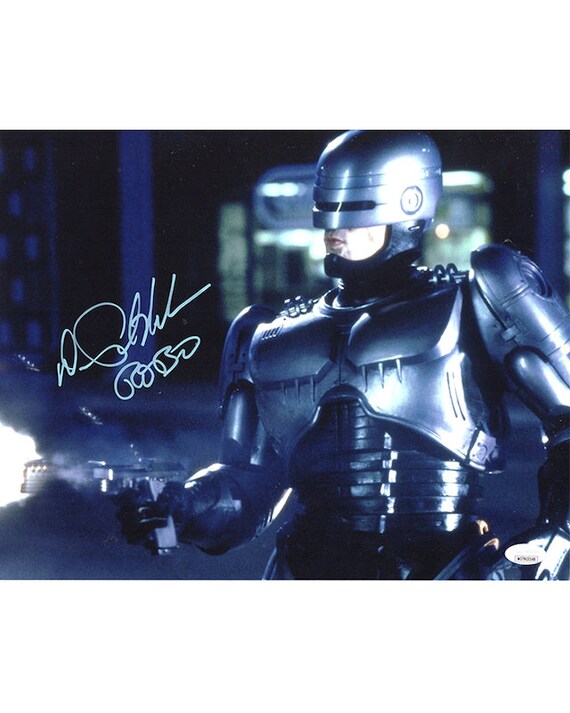 Peter Weller Signed Sting & Peter Weller Dual Signed 8x10 Photo (w/
