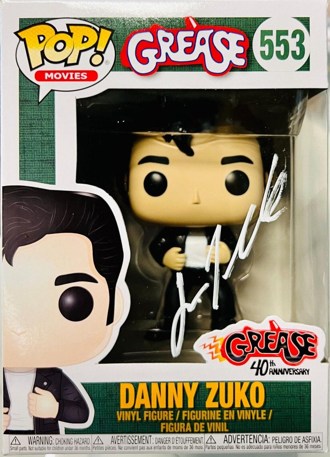 John Travolta Autographed Signed Grease Danny Zuko Funko Pop Beckett ...