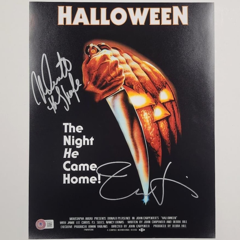 Jamie Lee Curtis and Nick Castle Signed Autographed Halloween 11x14 ...