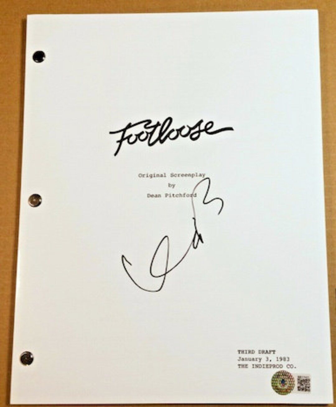 Kevin Bacon Autographed Signed Footloose Movie Script BECKETT - Etsy