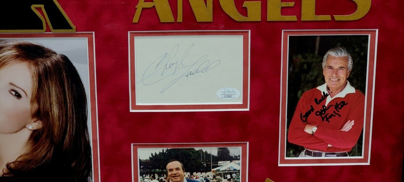 Charlie's Angels Cast 5 Signed Autographed Cuts Framed Display JSA COA ...