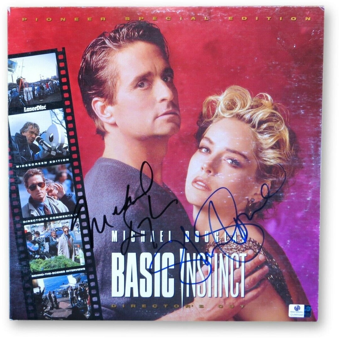 Michael Douglas & Sharon Stone Autographed Signed Basic Instinct Laser ...