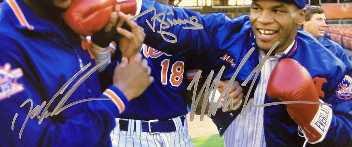 Mike Tyson Dwight Gooden & Darryl Strawberry Autographed - Etsy
