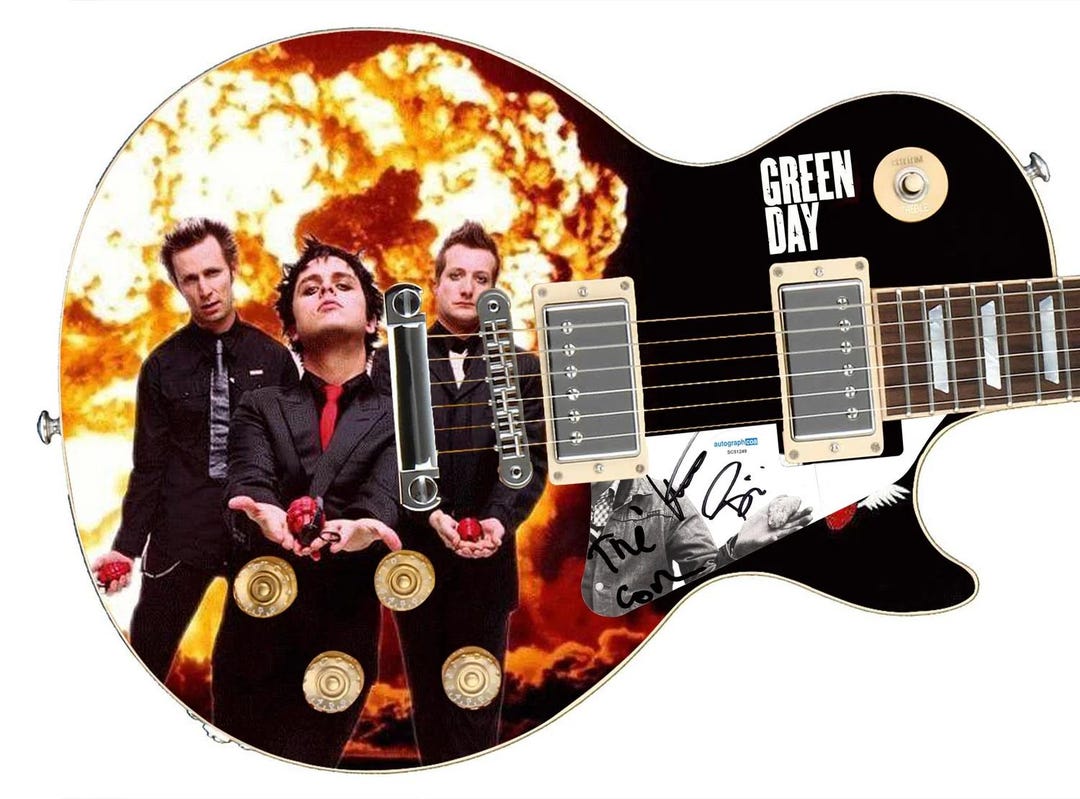 Green Day Armstrong Dirnt & Tre Cool Signed Autographed Signature ...