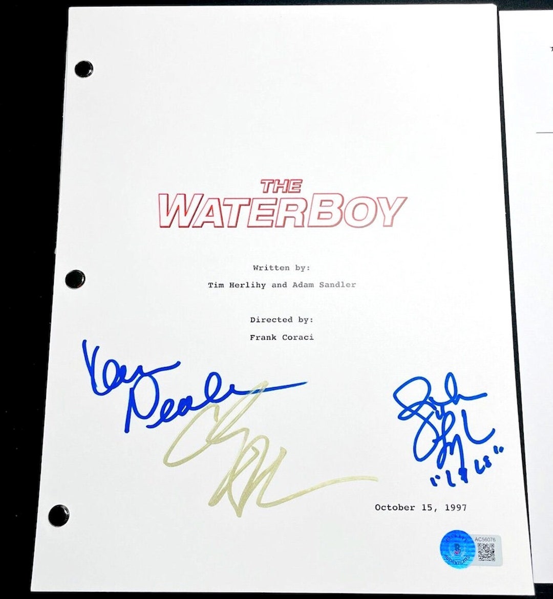 Adam Sandler, Rob Schneider +1 Autographed Signed the Waterboy Movie ...