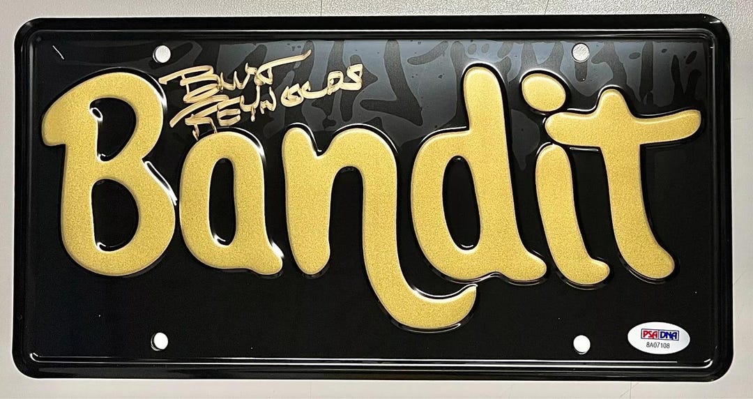 Burt Reynolds Autographed Signed Gold Smokey and the Bandit License ...