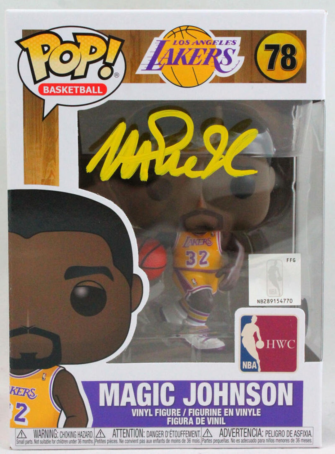 Magic Johnson Autographed Signed Los Angeles Lakers Funko Pop Figure ...