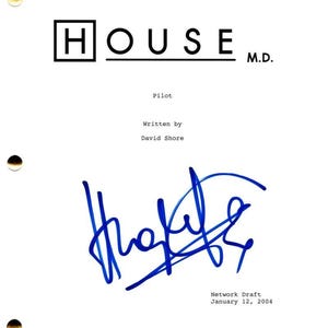 Hugh Laurie Autographed Signed House MD Pilot Script JSA COA - Etsy