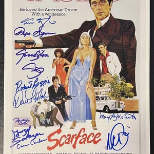 Al Pacino Autographed Signed Scarface Cast 11x17 Poster Photo PSA/DNA ...