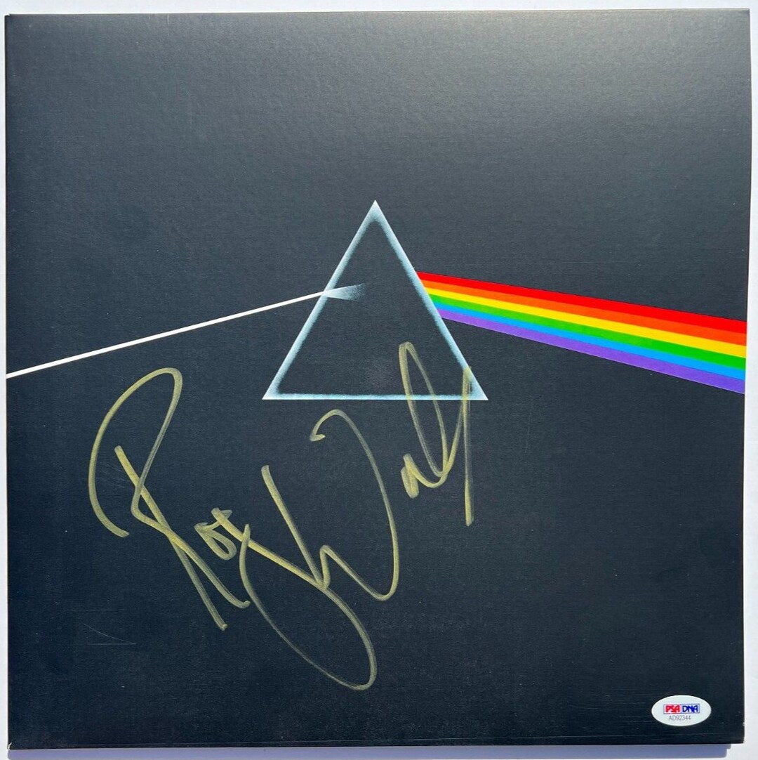 Roger Waters Signed Autographed Pink Floyd Dark Side of the Moon Album ...