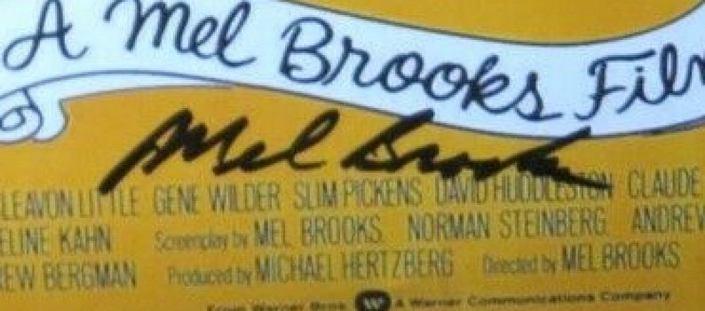 Mel Brooks Autographed Signed Blazing Saddles 12x18 Movie - Etsy