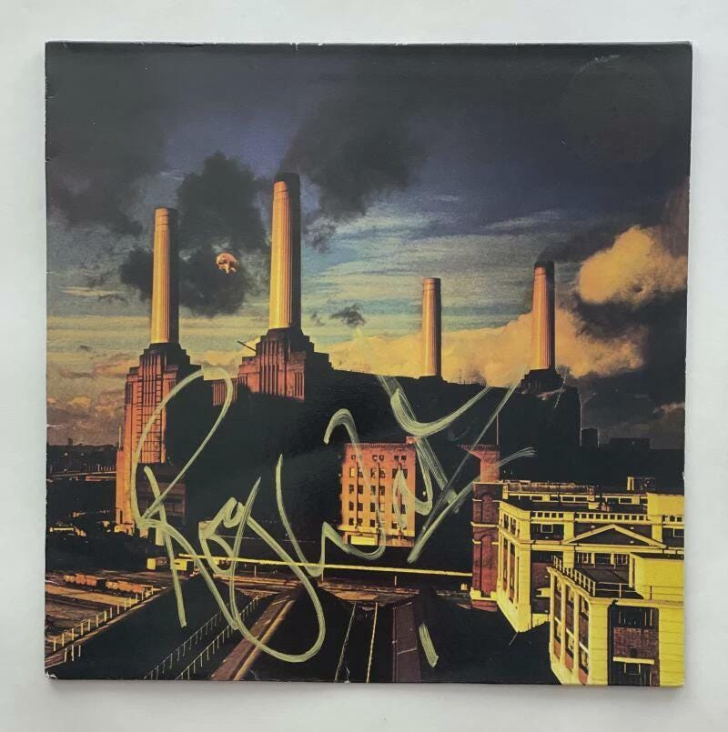 Roger Waters Signed Autographed Pink Floyd Animals Album Cover JSA COA ...