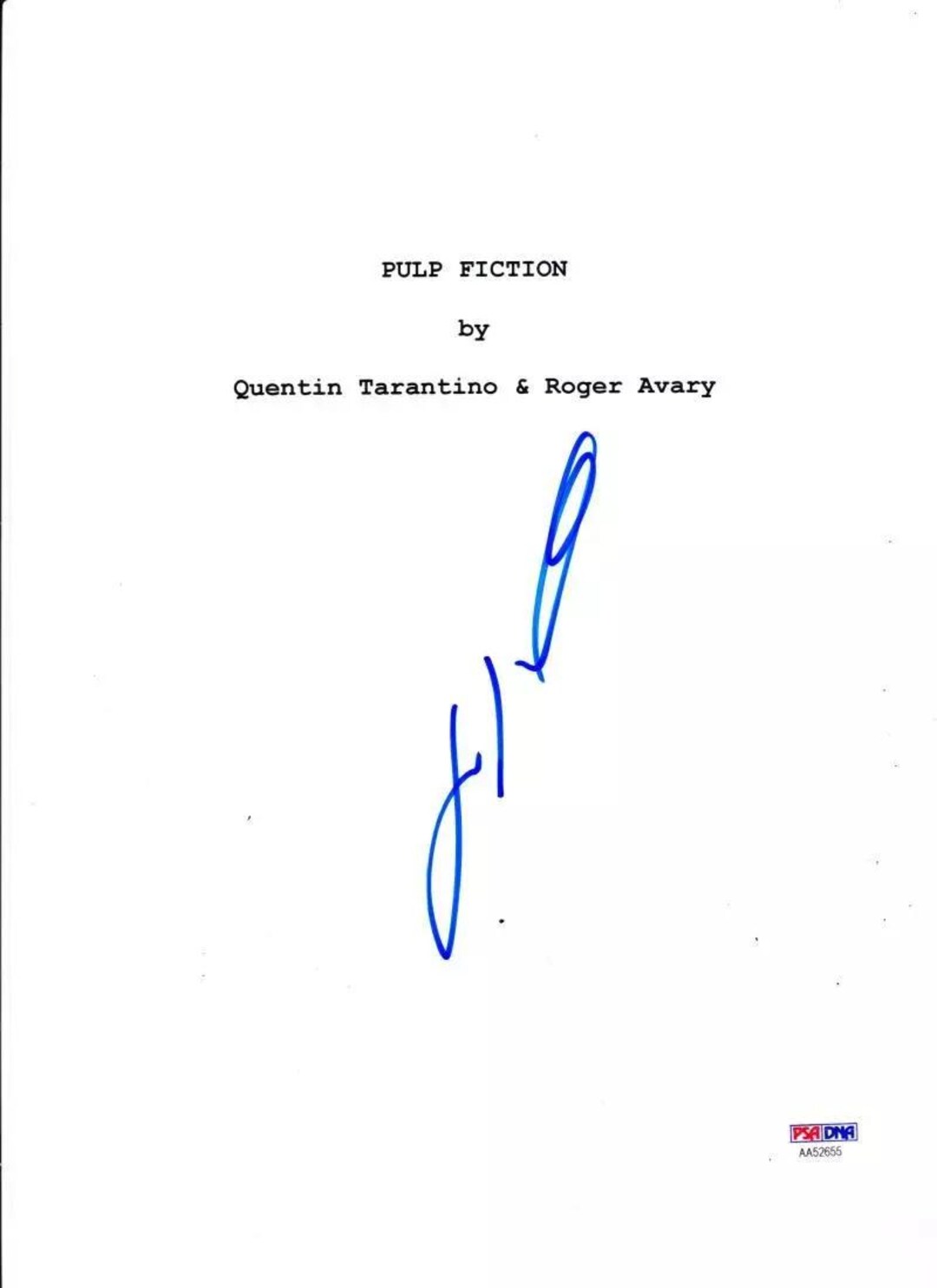 John Travolta Autographed Signed Pulp Fiction Movie Script PSA COA - Etsy