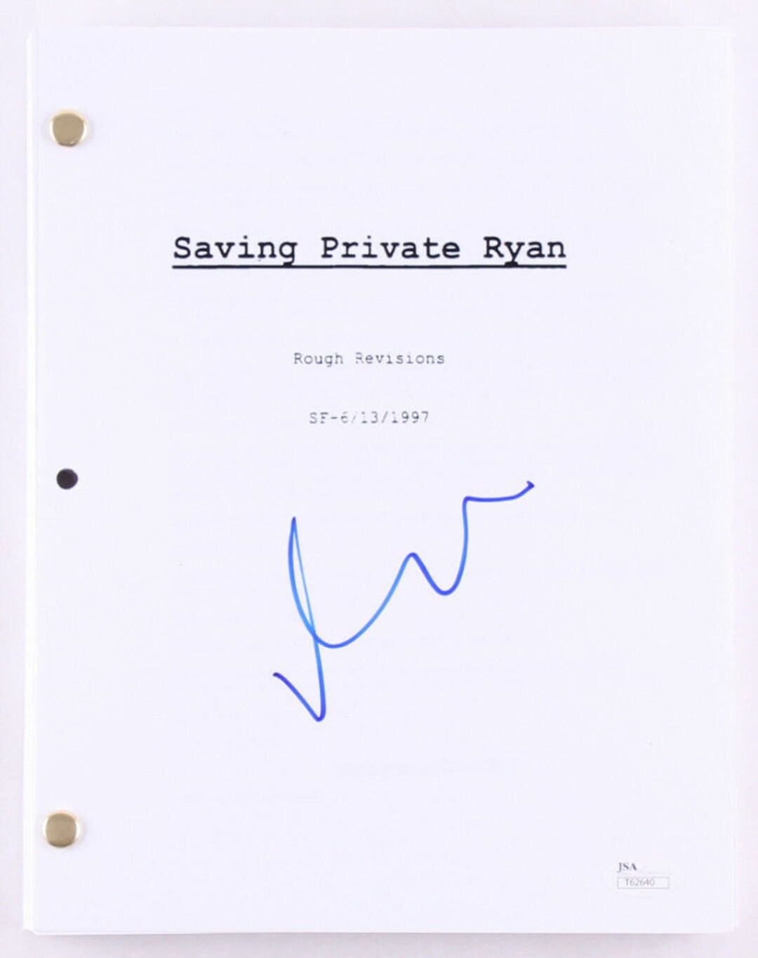 Matt Damon Autographed Signed Saving Private Ryan Script JSA COA - Etsy