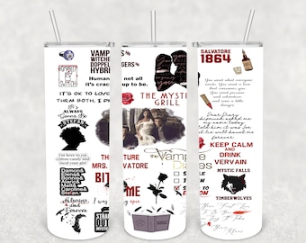 Vampire diaries tumbler wrap - Etsy