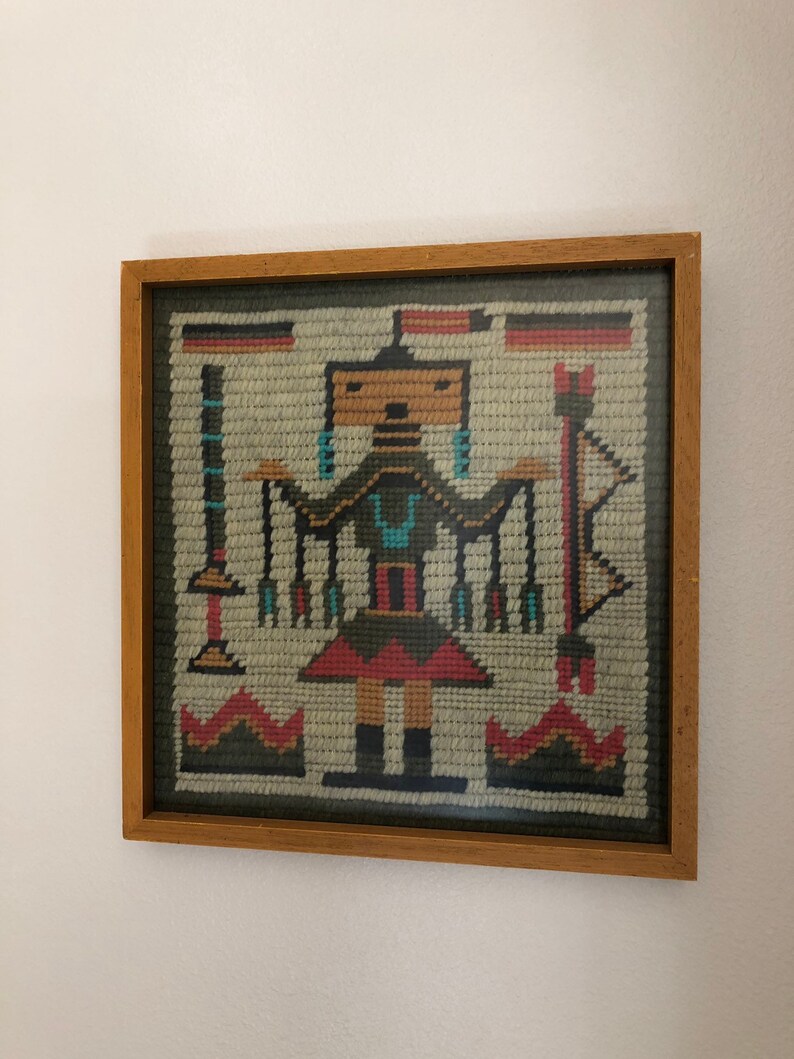 Vintage Navajo Yebashi yeii Yei Spirit Framed Loom Work One - Etsy