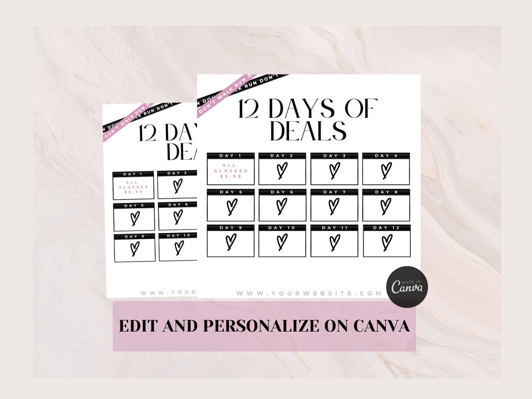 Holiday Event Calendar Flyer, Editable Template (digital Download) - Etsy