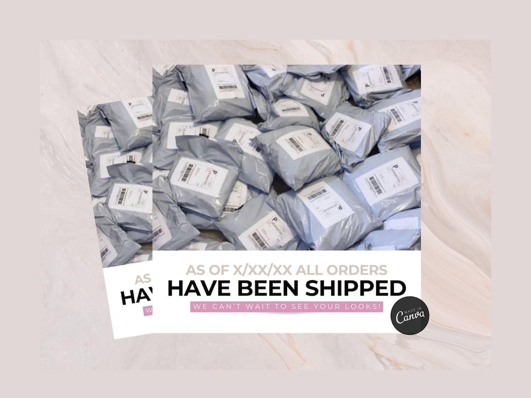 Shipped Orders Flyer Template, Social Media Post (digital Download) - Etsy
