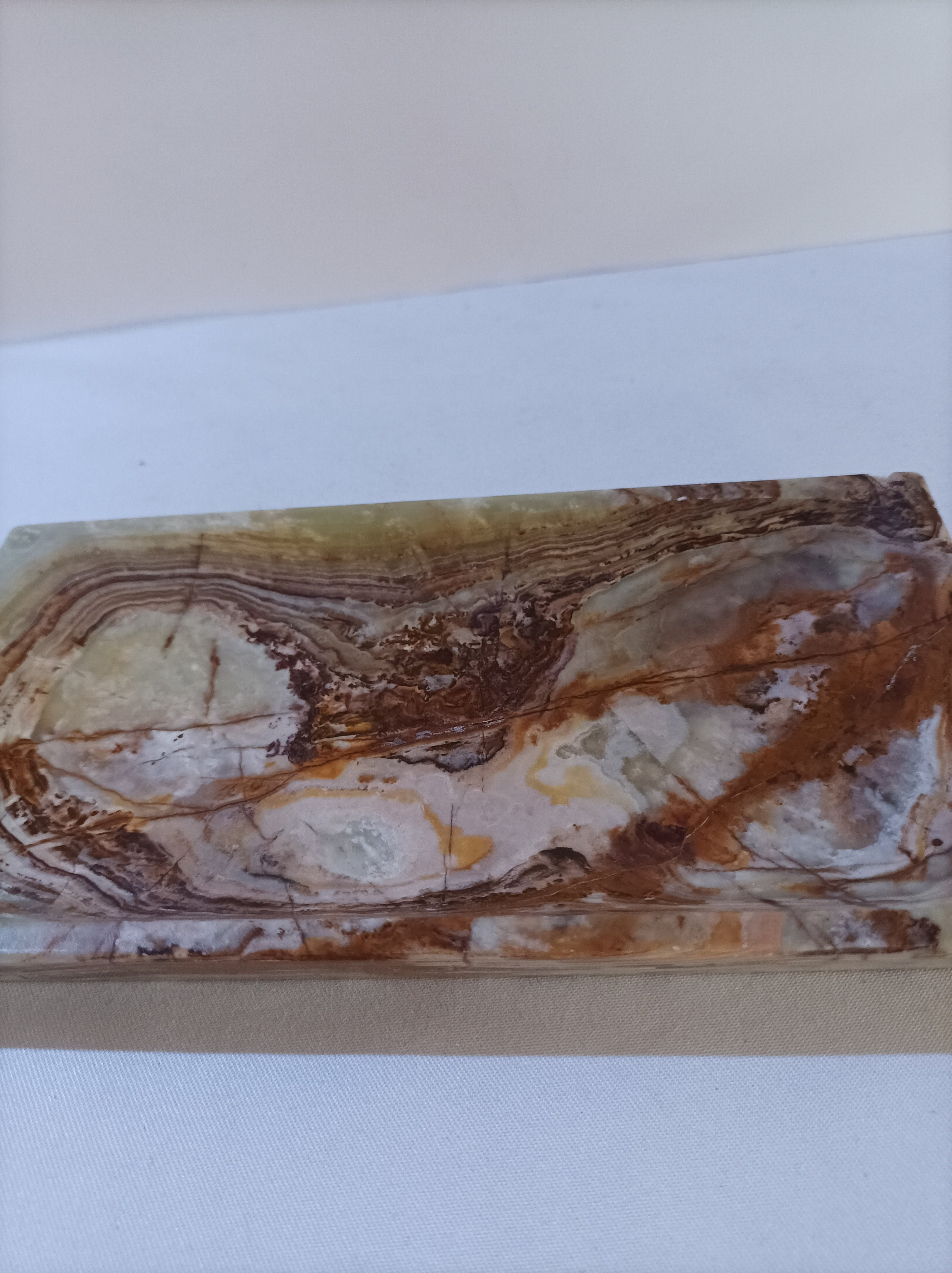 GENUINE ALABASTER Tray 8 X 4 Vintage Decorative - Etsy