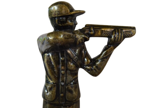 METAL SOLDIER STATUE 8 1/2 veteran Memorial Army - Etsy