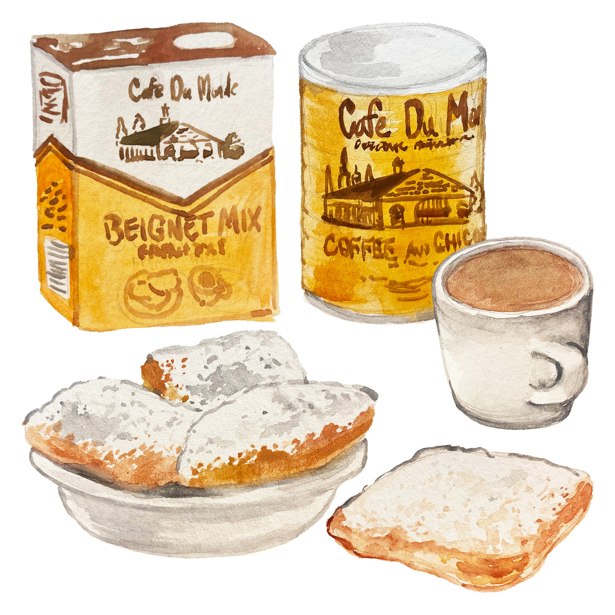 Cafe Du Monde New Orleans Clip Art New Orleans Cafe Du Monde Stock