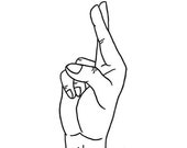 Promise / Sign Language / Minimalist / Line Drawing / Wall Art | Etsy