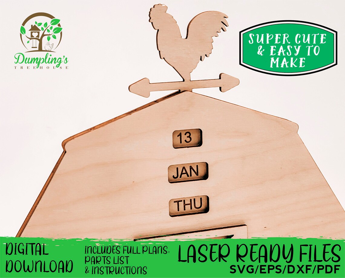 Perpetual Calendar Farmhouse Barn Edition - Etsy