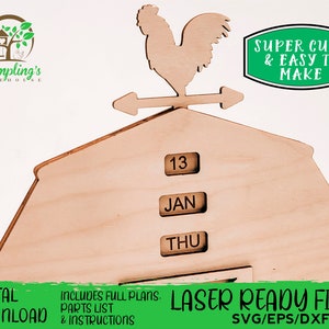 Perpetual Calendar - Farmhouse Barn Edition - Etsy