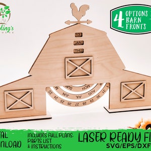 Perpetual Calendar Farmhouse Barn Edition - Etsy