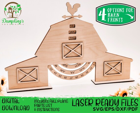 Perpetual Calendar Farmhouse Barn Edition - Etsy