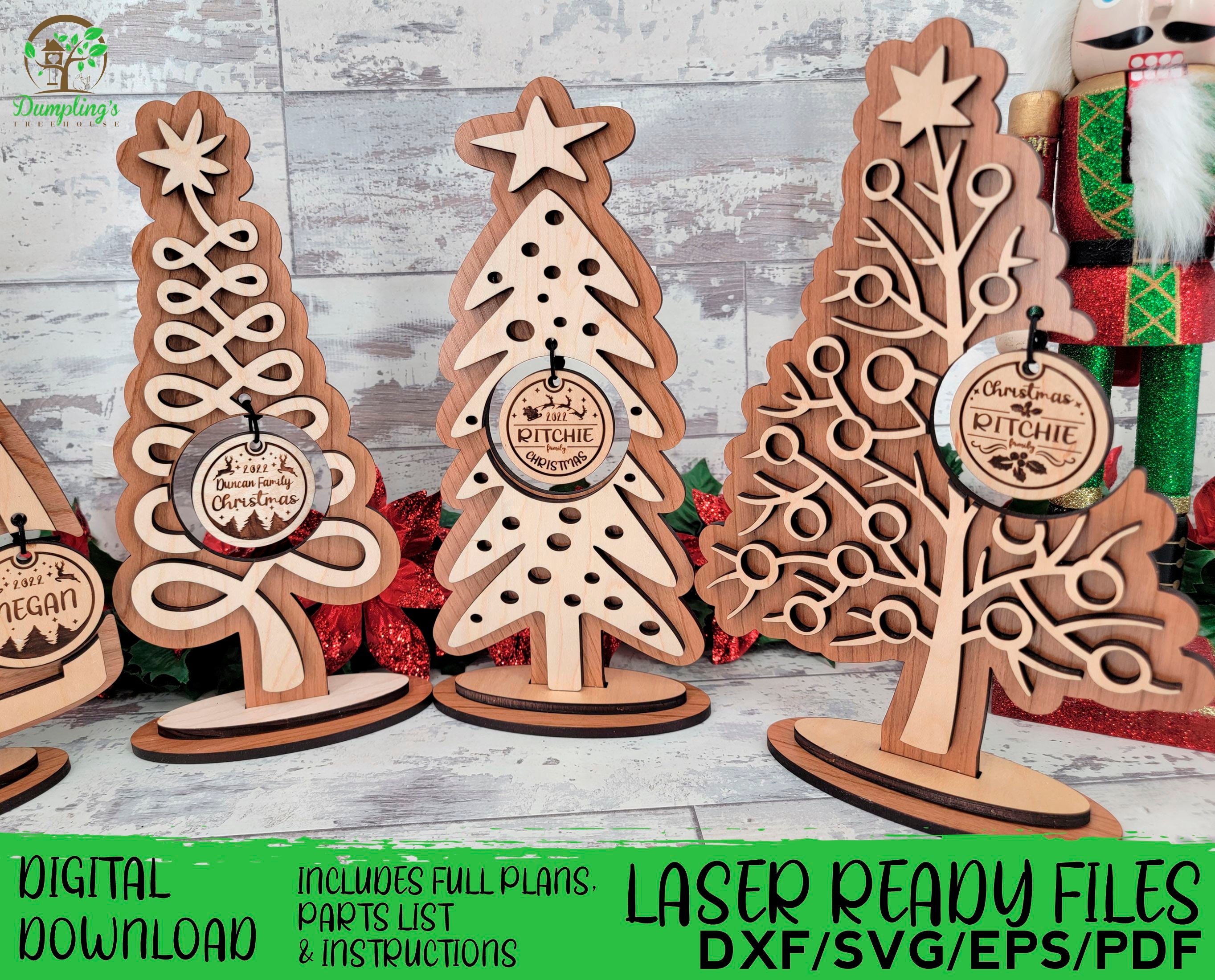 Layered Christmas Tree Set-personalized Laser Ready File - Etsy
