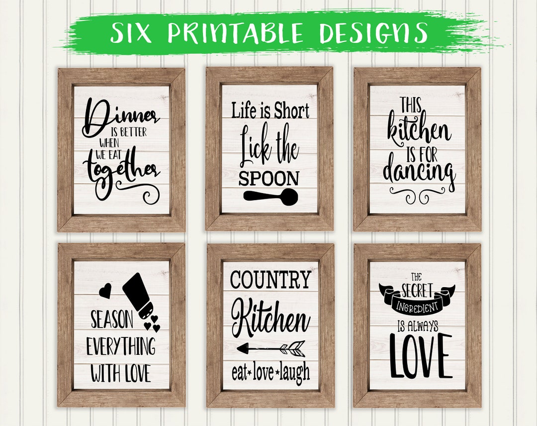 Printable Farmhouse Kitchen Sign-country Kitchen - Etsy